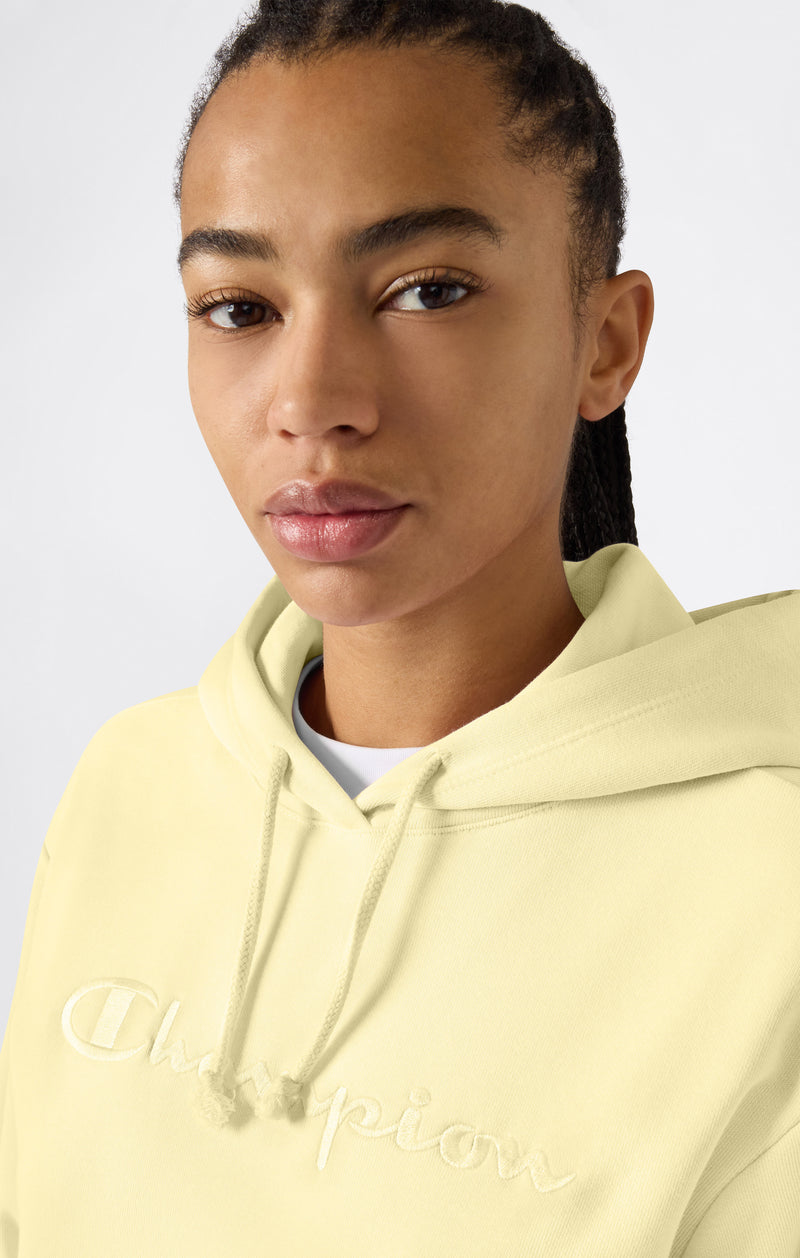 Sweat Léger à Capuche avec Maxi Logo Ton sur Ton Brodé pour Femme Icons ...