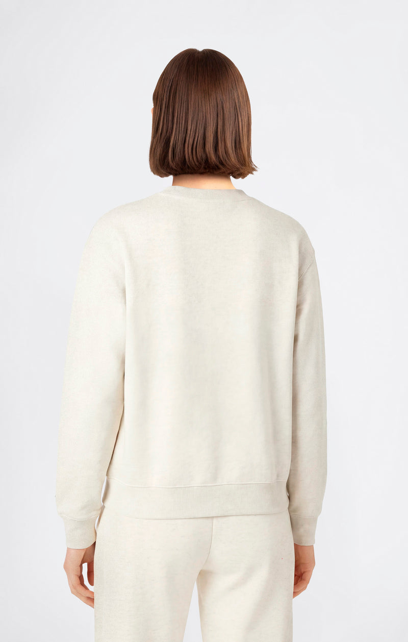 Leichtes Damen Crewneck Sweatshirt mit ton-in-ton gesticktem „C“-Logo ...