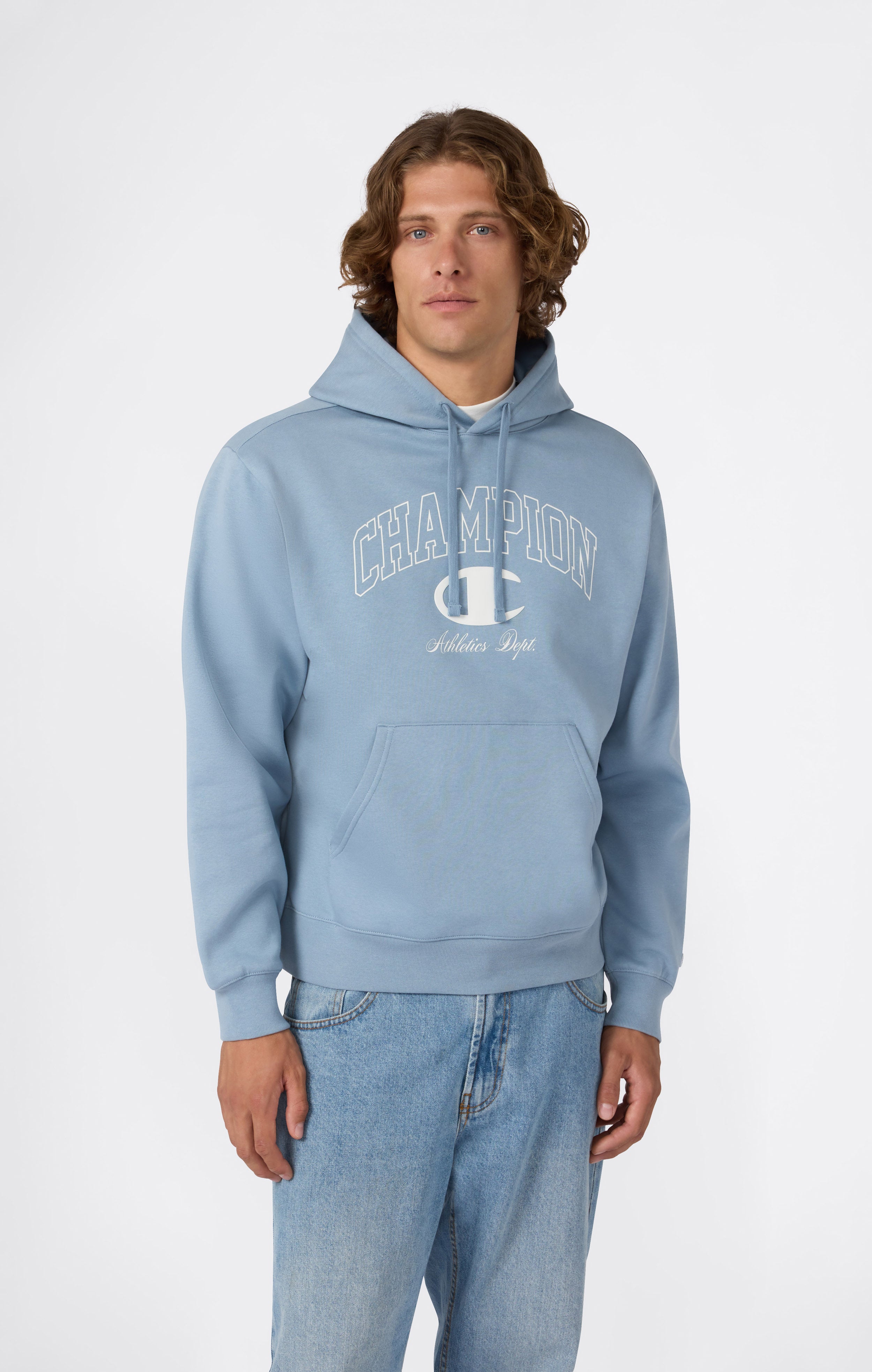 Men’s Fleece Hoodie Street Varsity Light Blue state of play | Champion ...