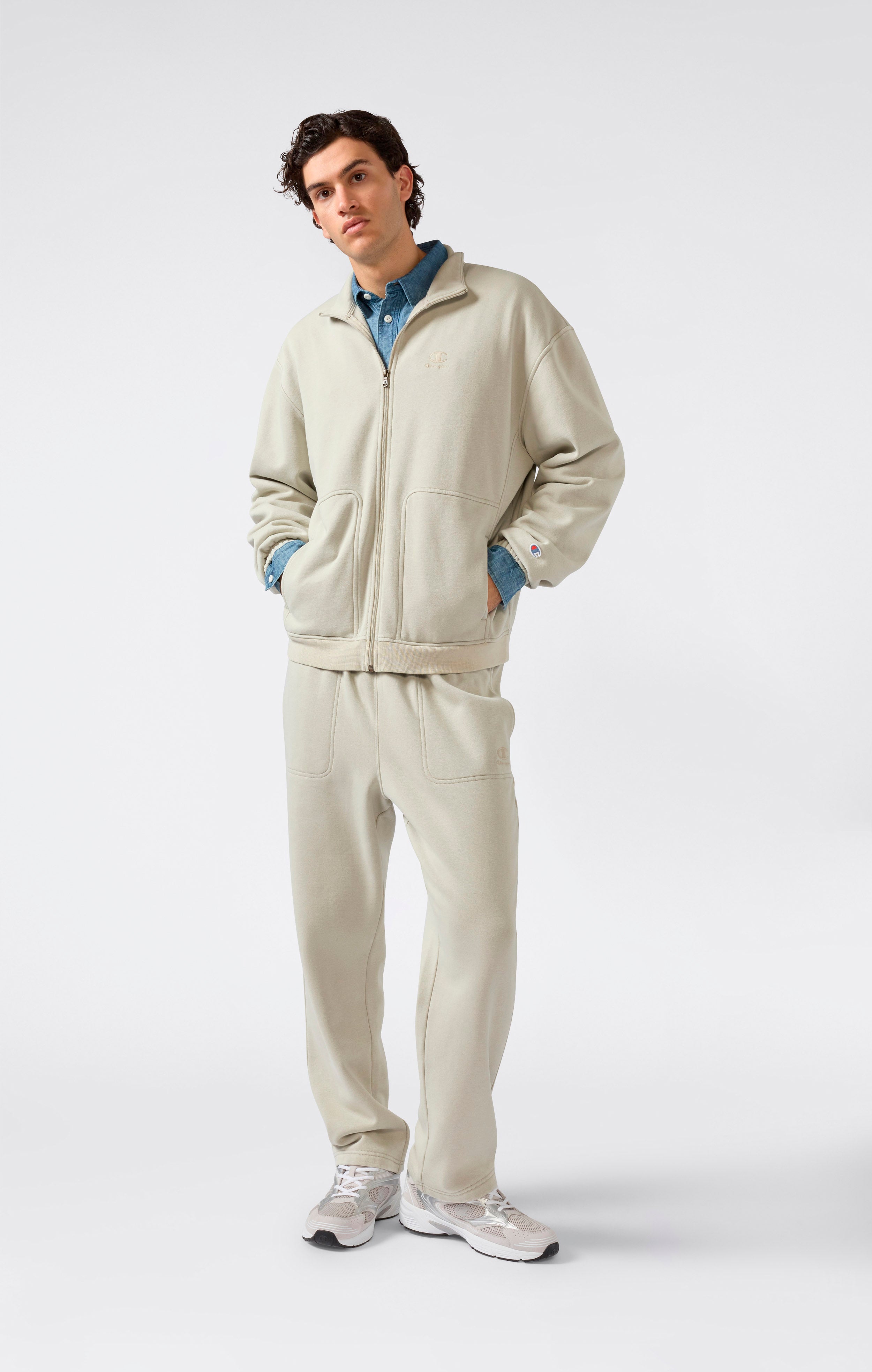 Men’s Fleece Full Zip Suit Washed Icons Off-White sweatsuits | Champion ...