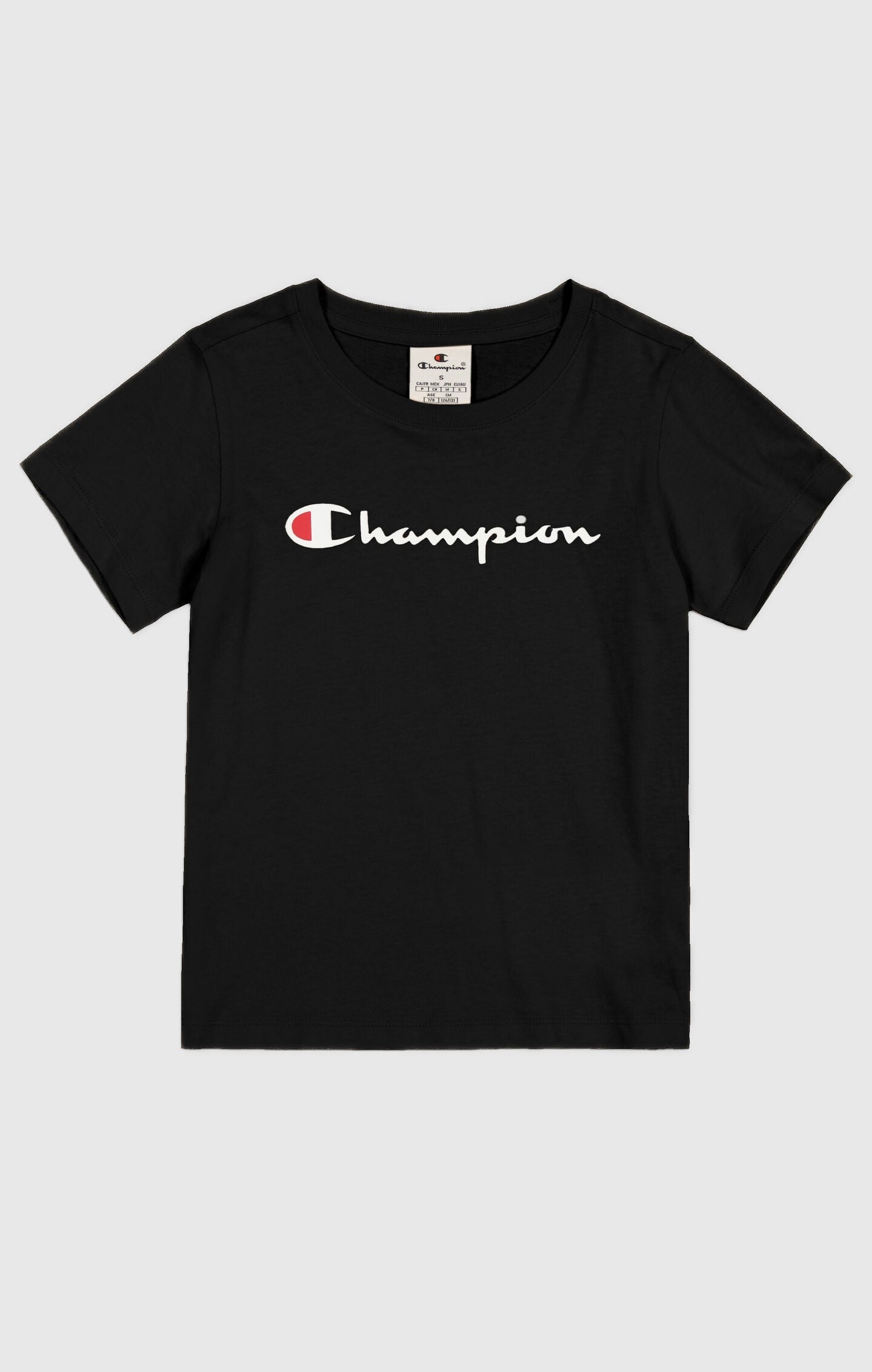 Girls Script Logo Jersey T-Shirt Black icons | Champion United Kingdom