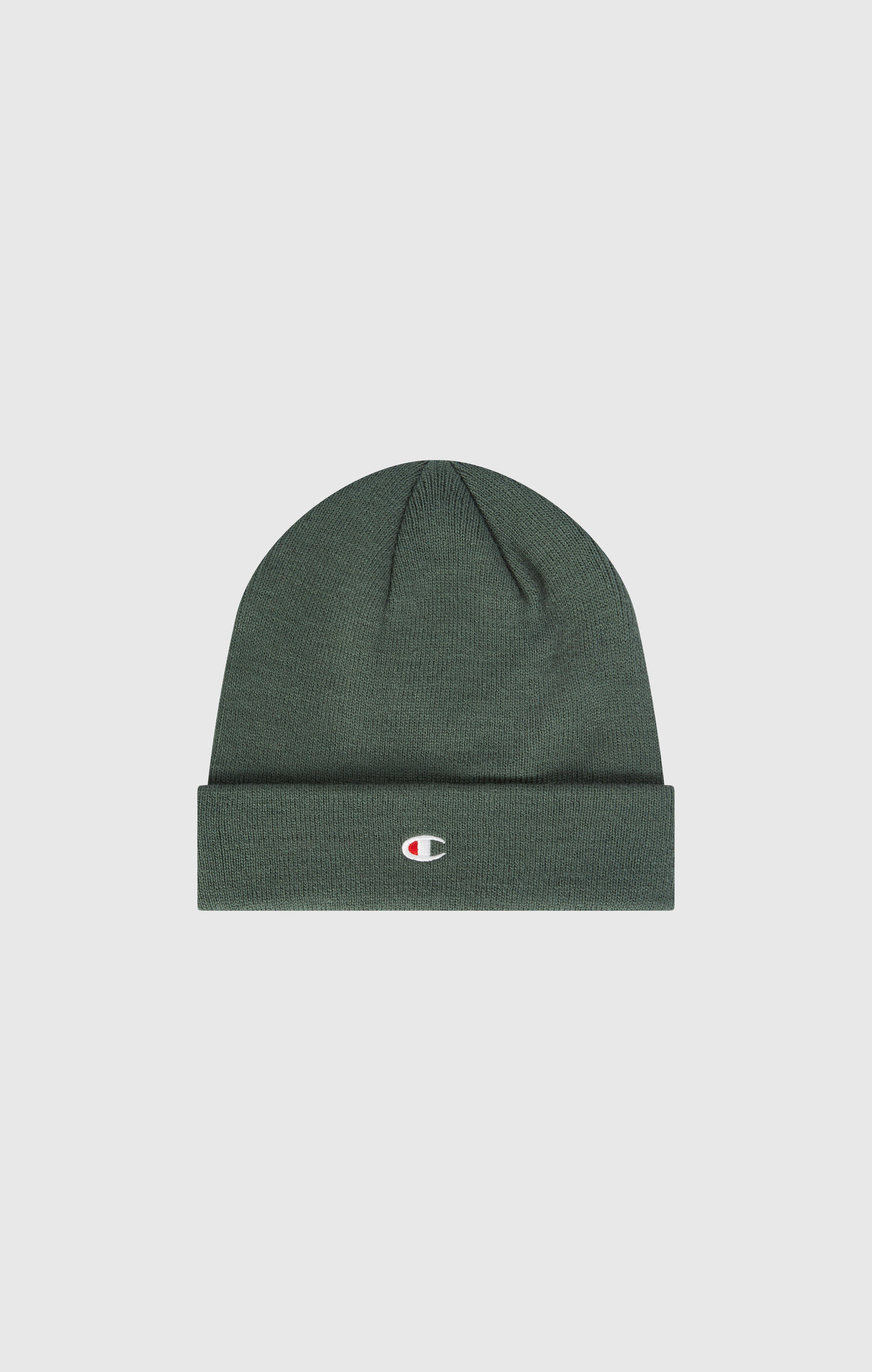Embroidered C Logo Beanie Cap Military Green lifestyle caps | Champion ...