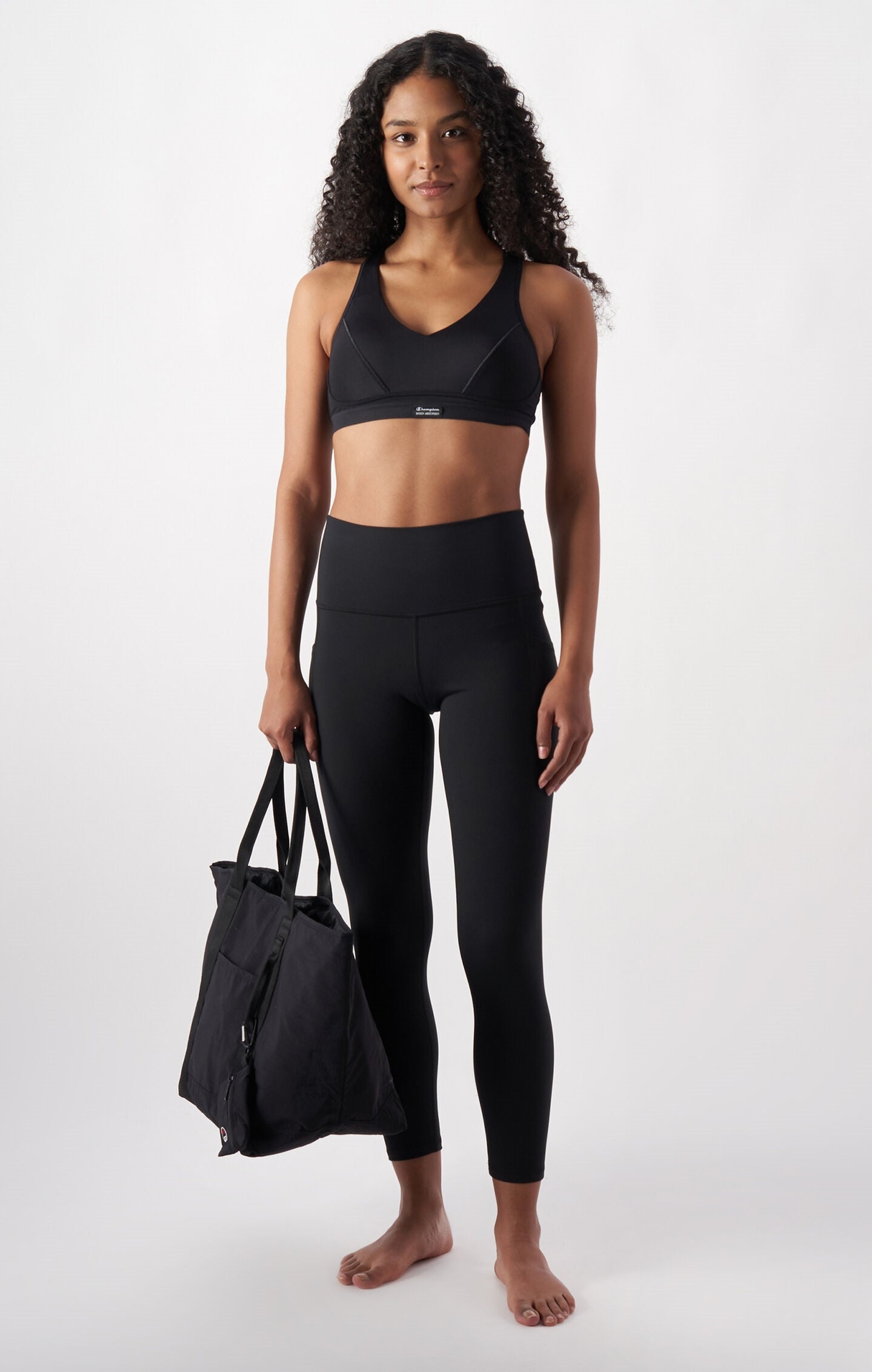 Pump Padded Shock Absorber Sports Bra Black shock absorber | Champion ...